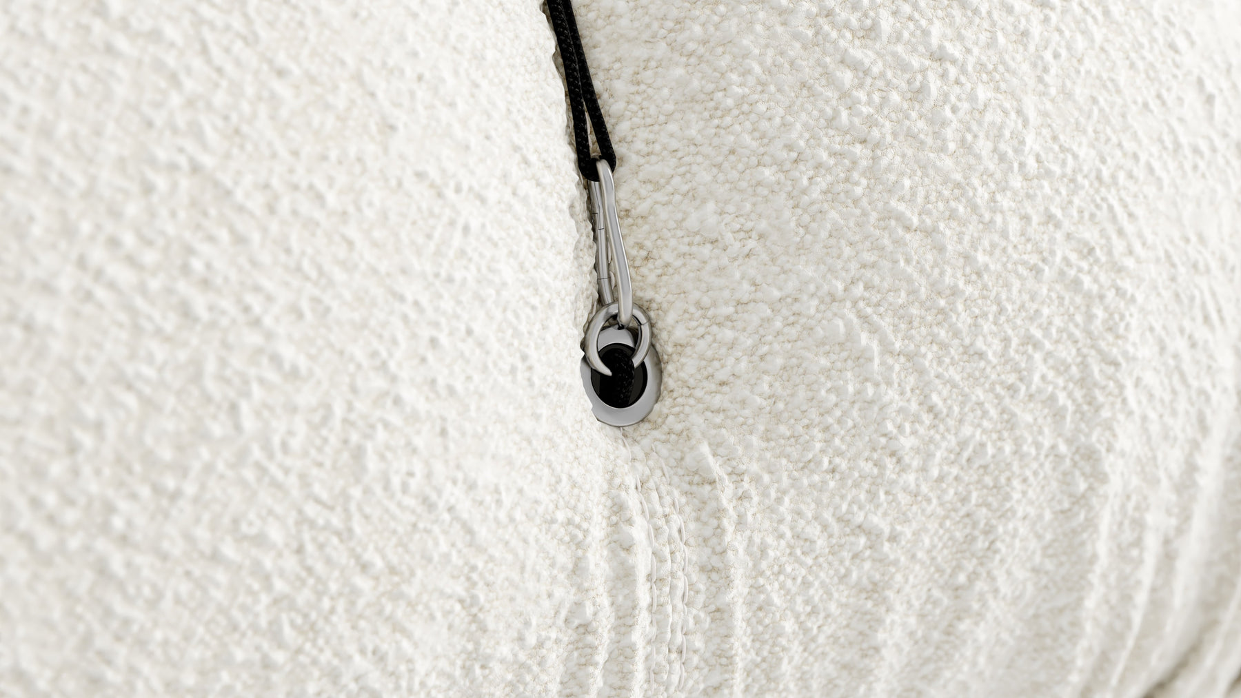 Mario Bellini Sofa Right Chaise, White Boucle